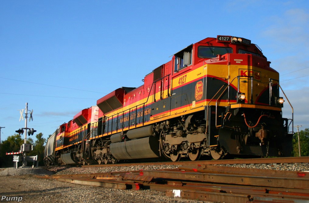 Northbound KCS Empty Grain Train